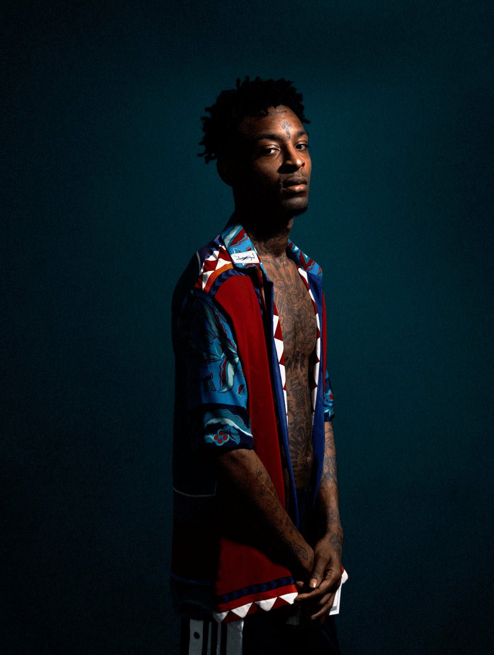 21 Savage, Dark Blue in Studio, 2018
