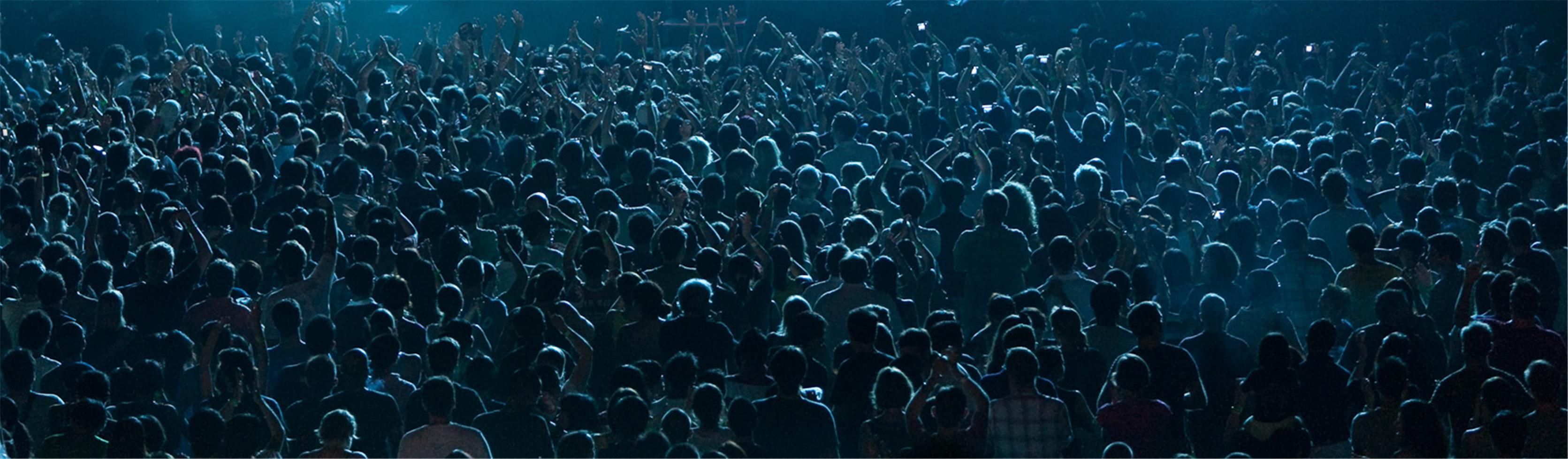 Blue Concert Crowd
