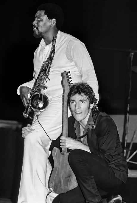 Bruce Springsteen Crouching by Clarence Clemons, 1978