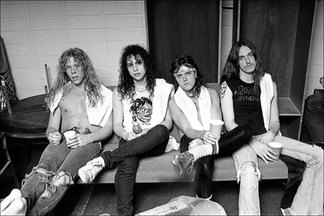 Metallica after show backstage, Damage, Inc. Tour 1986
