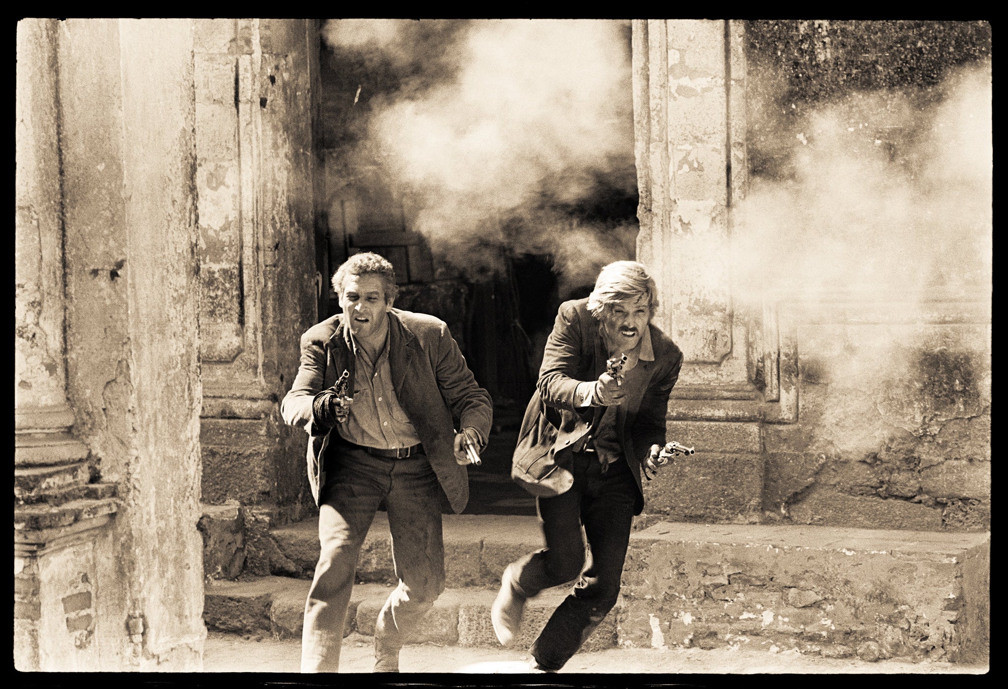 Paul Newman and Robert Redford, On Set For Butch Cassidy and the Sunda