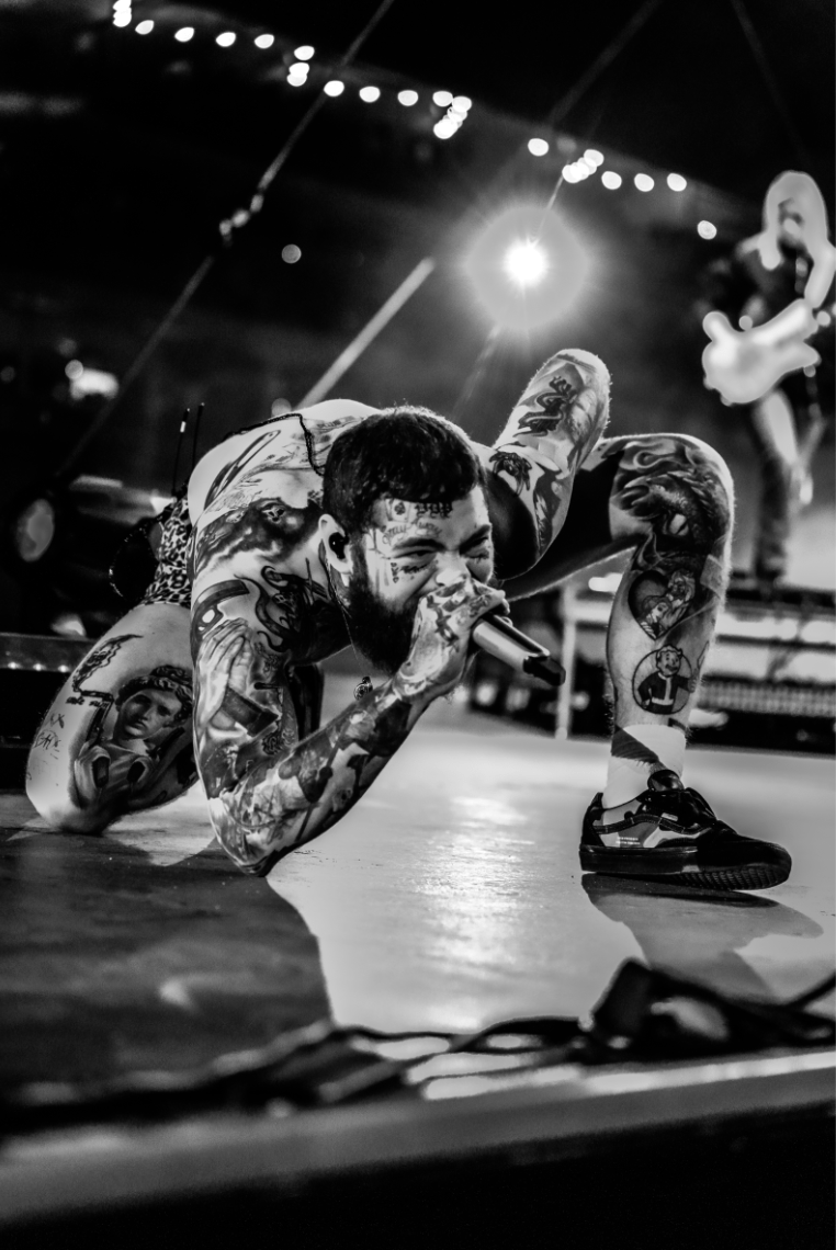 Post Malone, On Stage No. 3, B&W