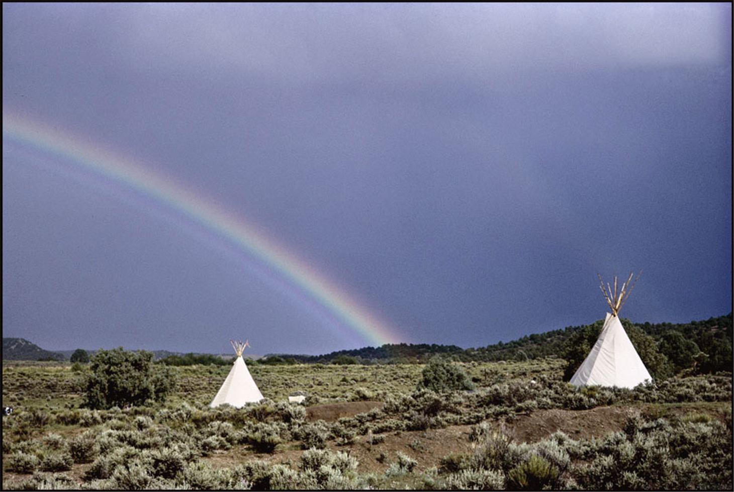 Rainbow over New Buffalo Commune, New Mexico, 1967