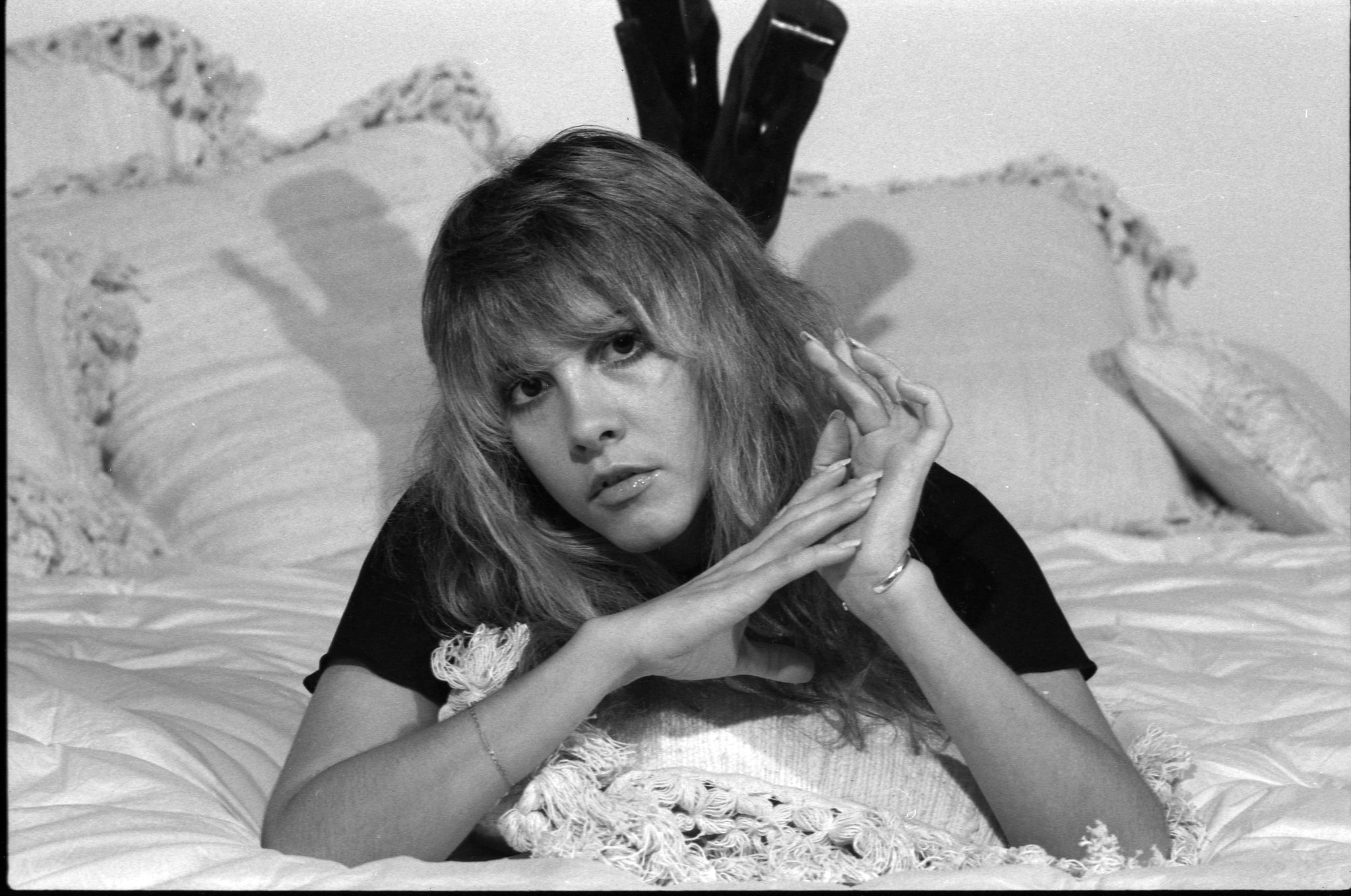 Stevie Nicks At Her Home In The Hills Feet Up Los Angeles Ca 1977