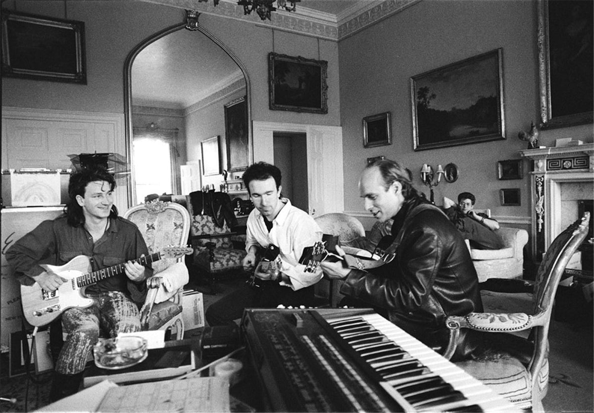 U2 recording with Brian Eno, Slane Castle, Ireland